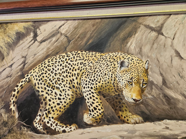 Painting of a young leopard by Thomas Hacking – Kim's Corner
